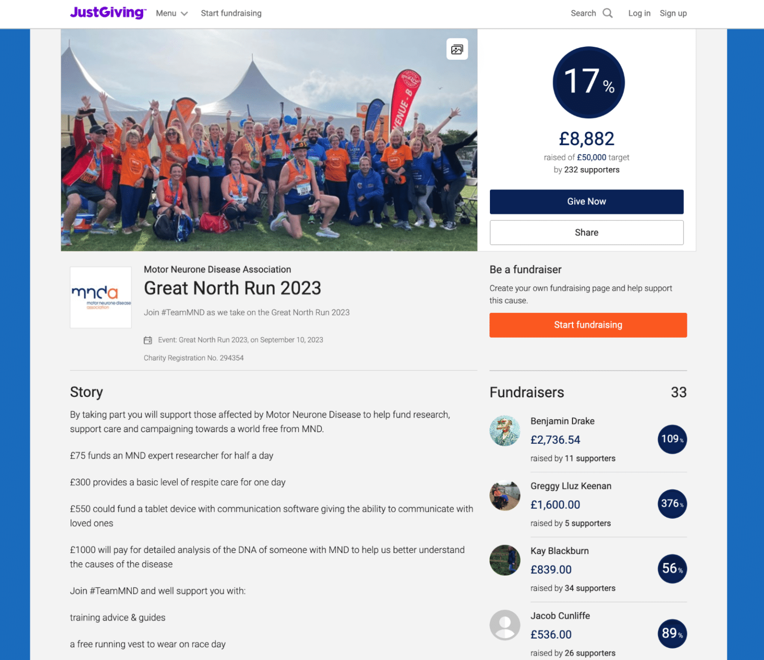 Great North Run: 3 Mighty Fundraising Page Campaign Examples ...